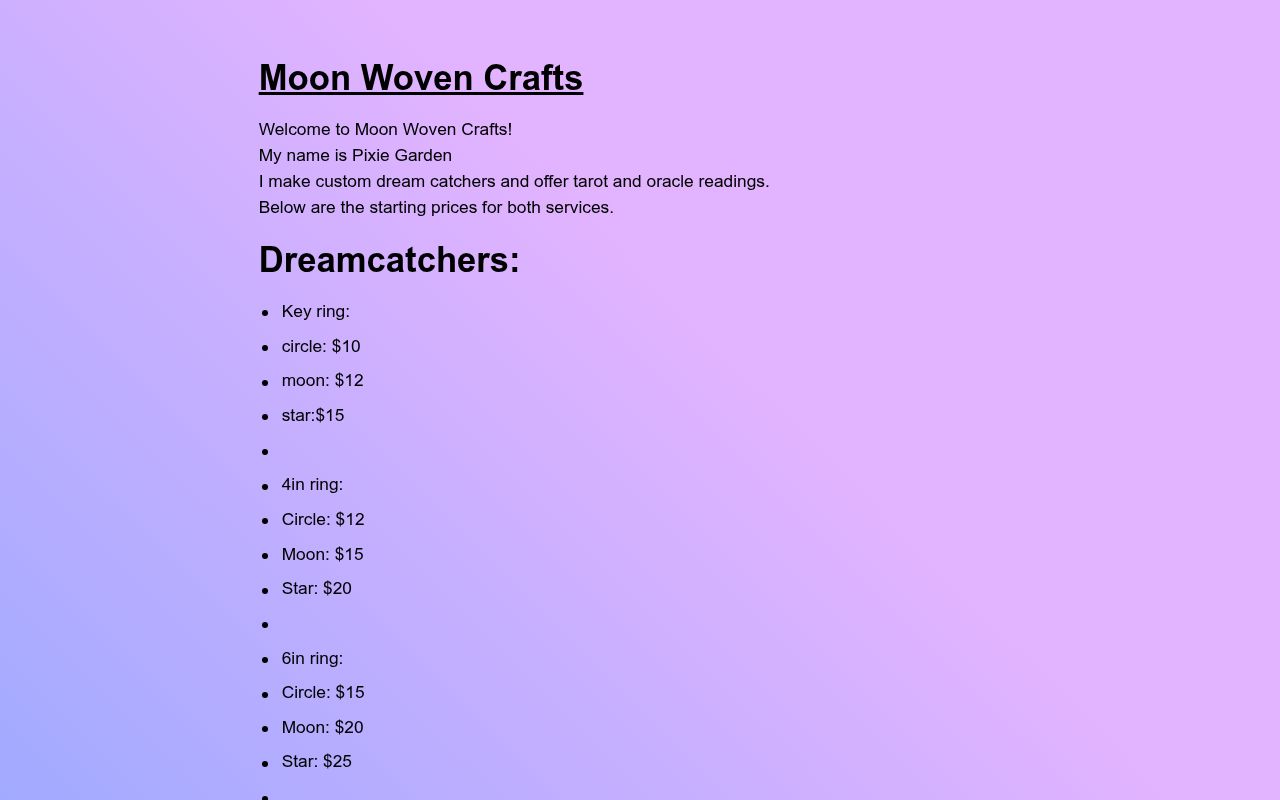 Moon Woven Crafts